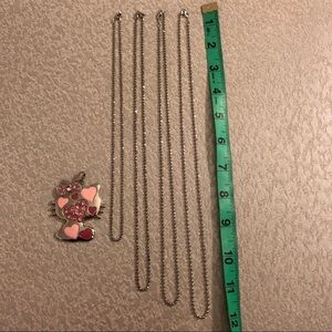 Hello Kitty | Jewelry | Hello Kitty Pink Rhinestone Pendant Necklace ...